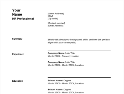 HR Supervisor Resume [Guide + Template]