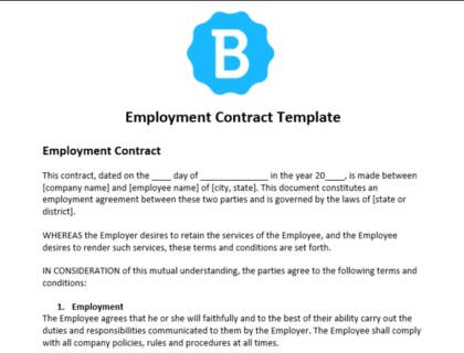 Sample Employment Contracts