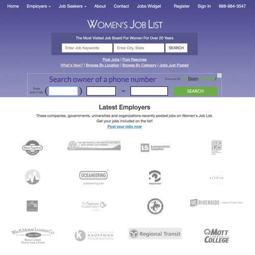 Women's Job List