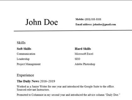 How to Create the Perfect Resume