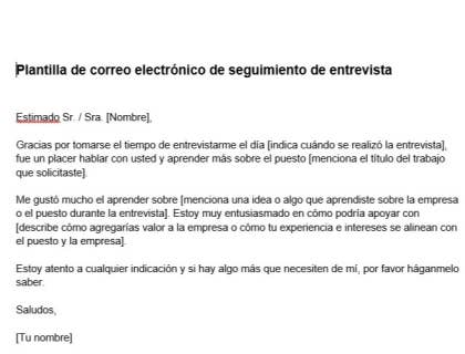 Cómo escribir un correo electrónico de seguimiento después de una entrevista